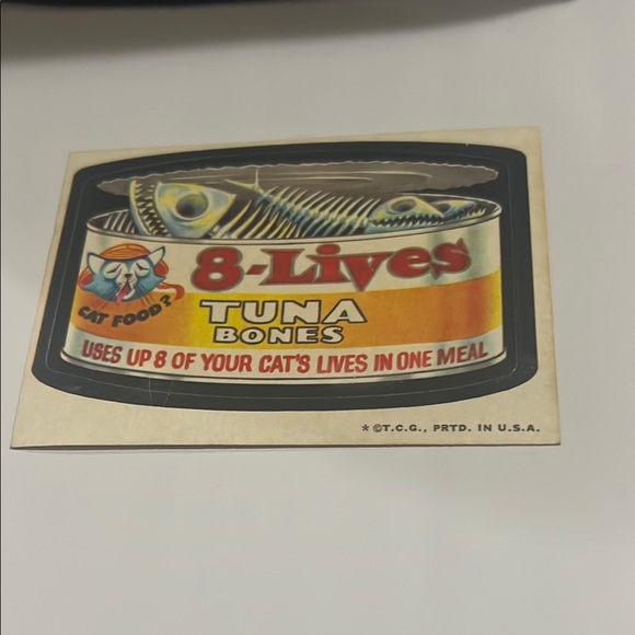 Wacky packs | Other | Vintage Wacky Packs Eight Lives Tuna Bones Collector Stickers Card | Poshmark